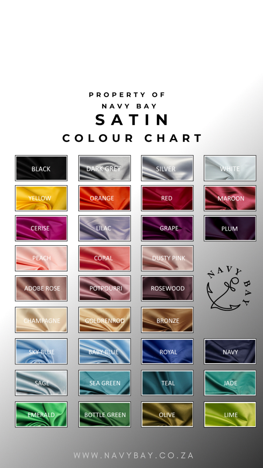 Satin - Navy Bay